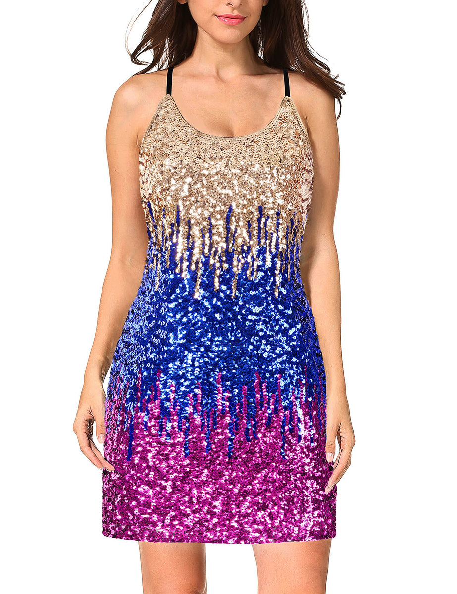 Sparkly Sequin Dress For Women Glitter Party Dress | MANER
